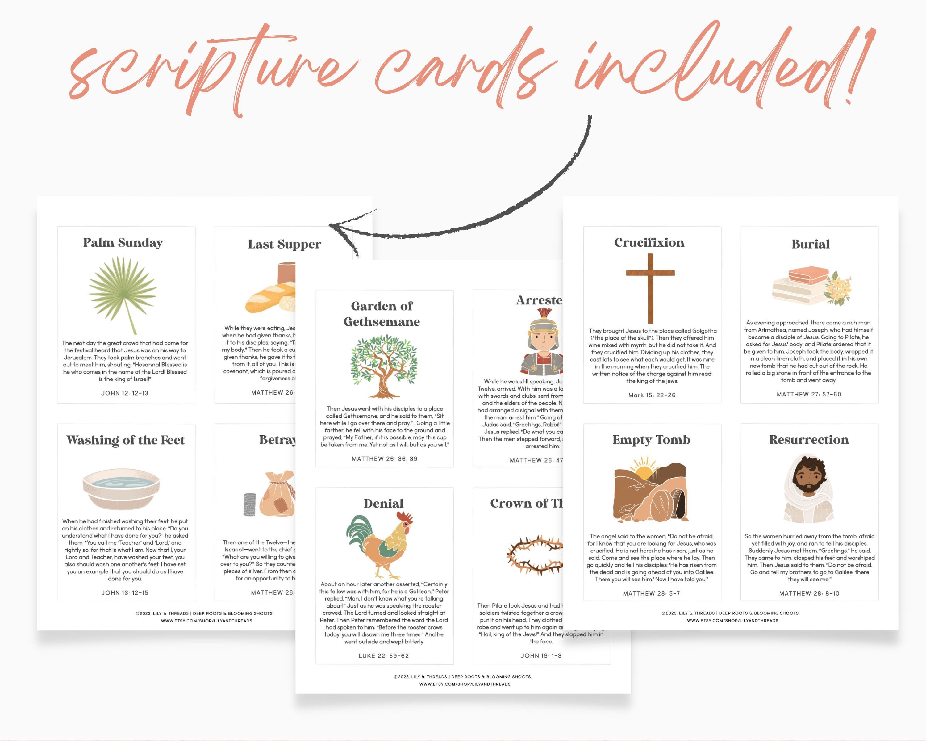 Easter Story Spinner Wheel Craft & Holy Week Timeline (digital Download ...