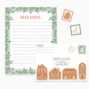 Santa Letter Template and Envelope, Personalized Letter From Santa ...