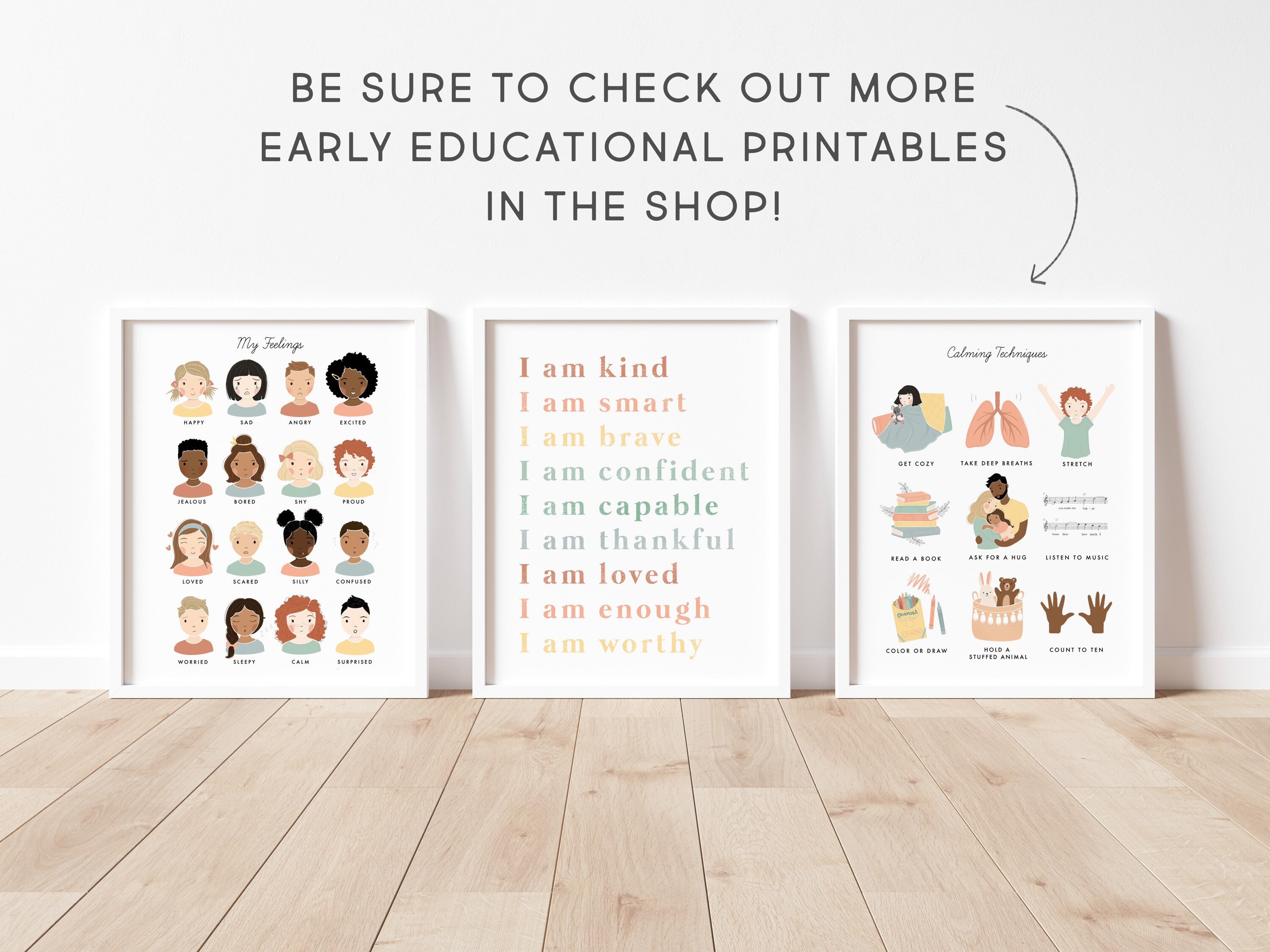 Simple Alphabet Chart Illustration Poster Calming Corner - Etsy Canada