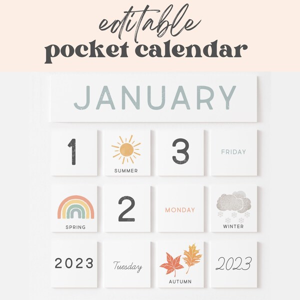 Classroom Calendar Printable - Etsy
