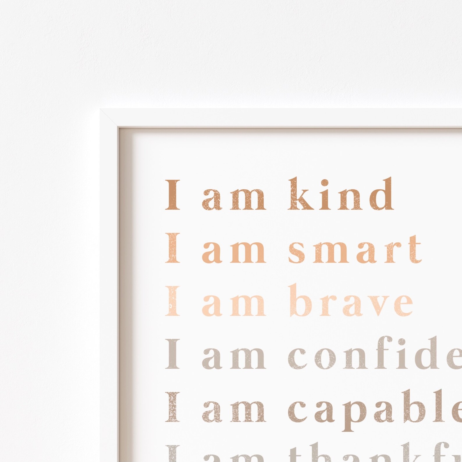 Neutral Affirmations Chart Illustration Artwork Poster - Etsy