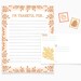 Thanksgiving Letter Template & Envelope, Im Thankful for Activity, Printable Thanksgiving ...