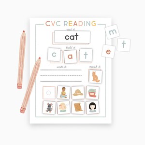 CVC Word Building Activity, Phonics Lesson (digital Download) - Etsy