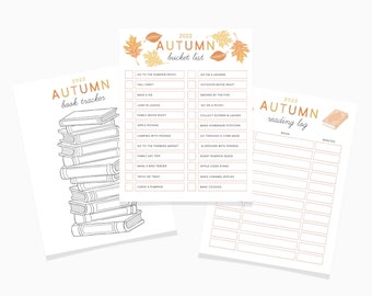 Fall Bucket List Printable Editable Fall Bucket List Bucket - Etsy
