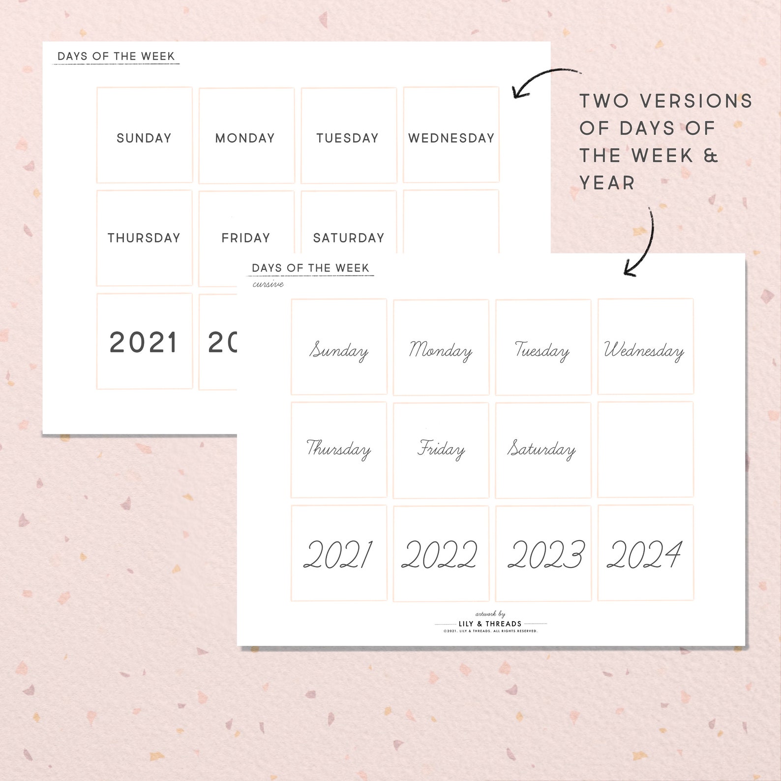 Pocket Calendar Inserts Classroom Decor With Months Days - Etsy