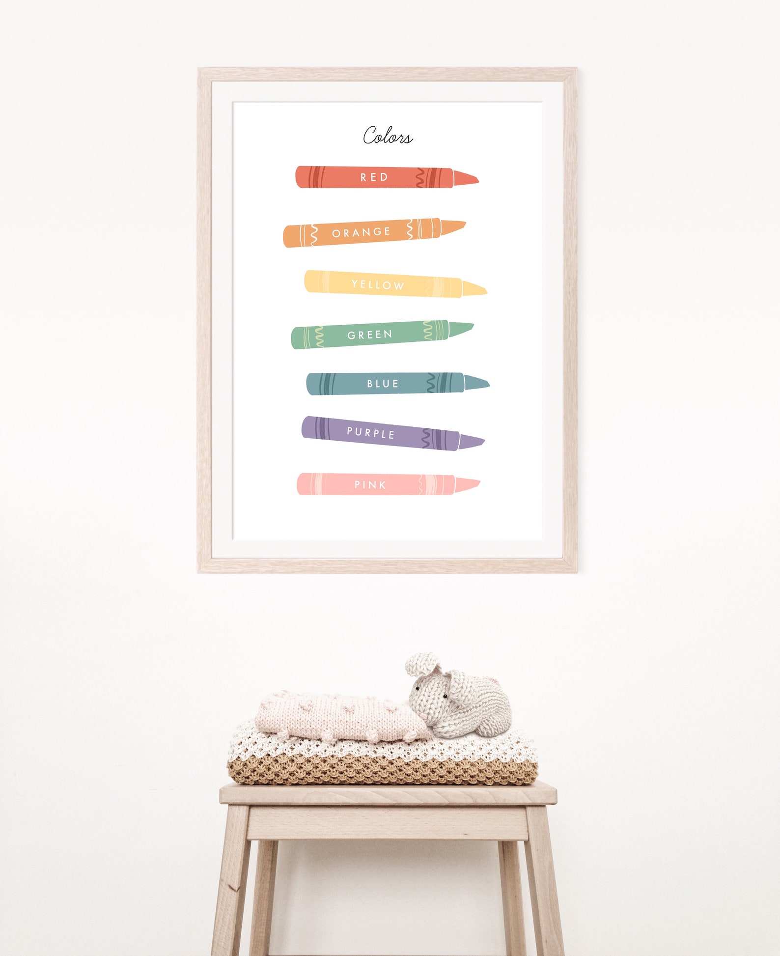 Colors Chart Illustration Artwork Print Poster Calming - Etsy
