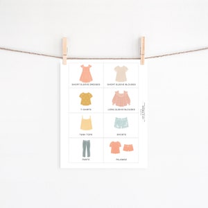 Editable Printable Kids Clothing Dresser Drawers Closet Storage Labels ...