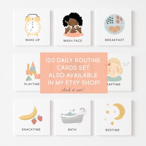 Editable School Routine Cards Chart, Toddler Daily Rhythm, Visual ...
