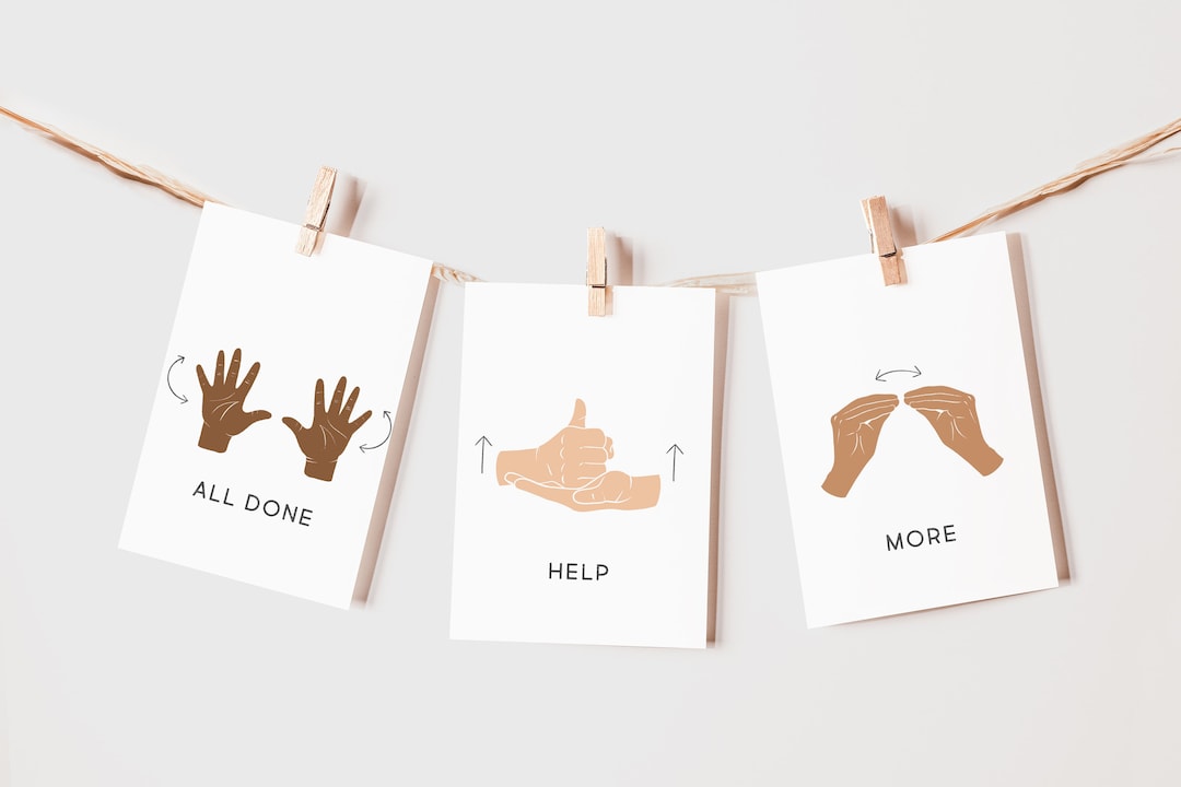 ASL American Sign Language Flash Cards | Calming Corner, Montessori ...