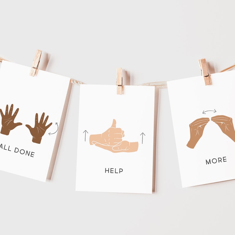 Baby Sign Language Chart - Etsy