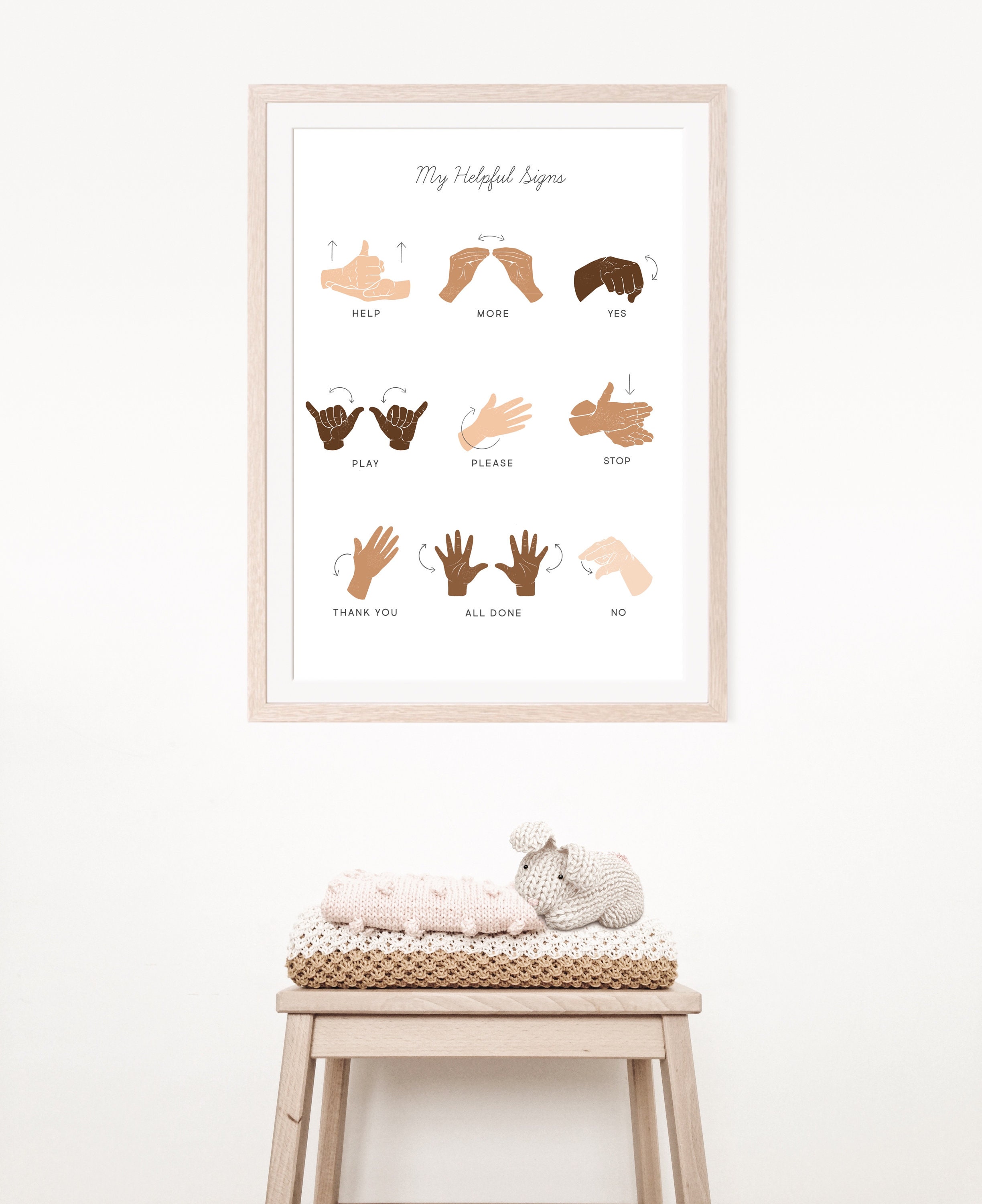 ASL Sign Language Manners & Basic Signs Calming Corner - Etsy Canada