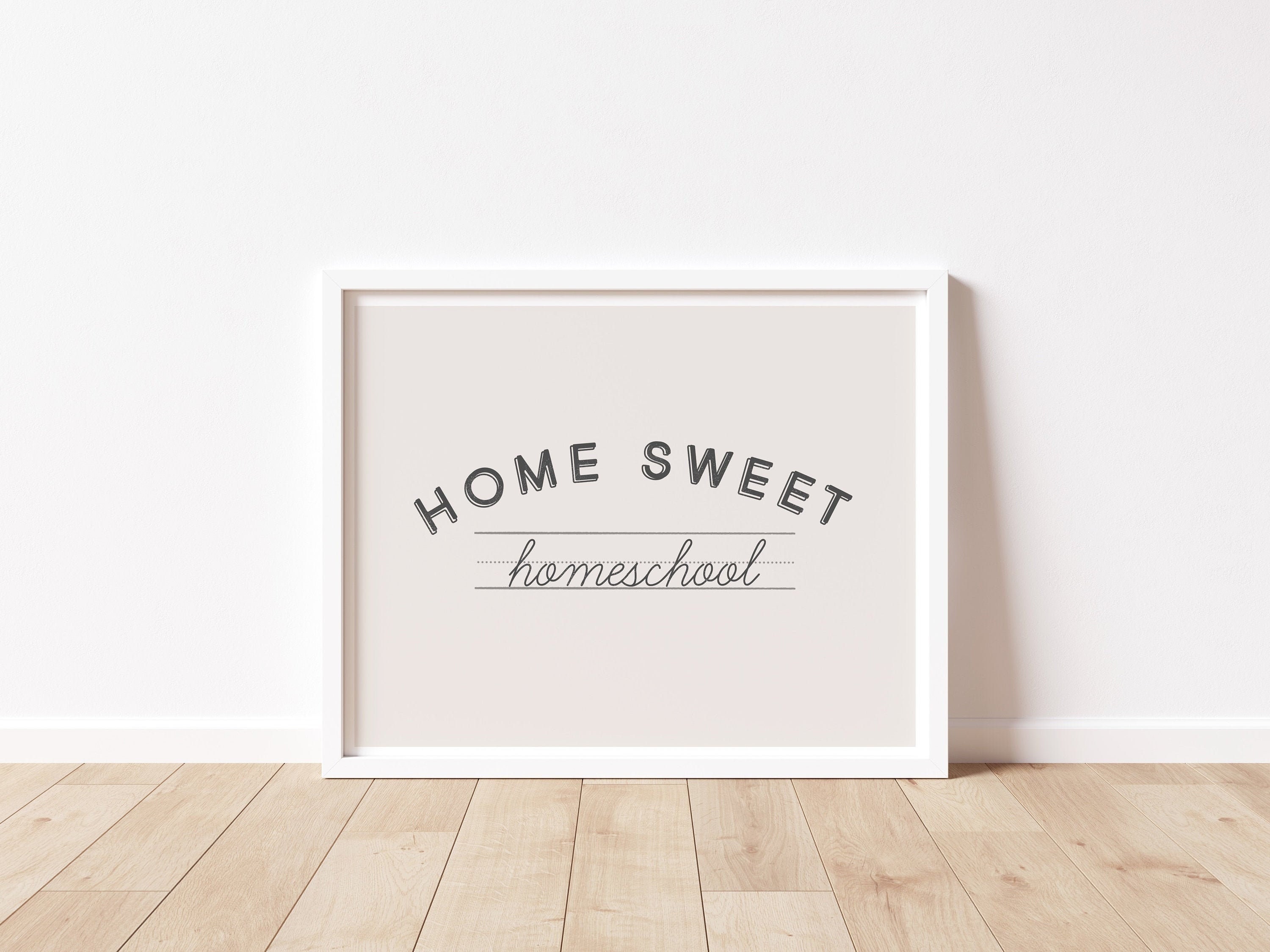 Home Sweet Homeschool Boho Neutral Poster Print Calming Corner | Etsy