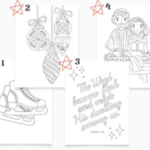 Nativity Christmas Coloring Pages 4 Sheets Jesus Nativity Preschool ...