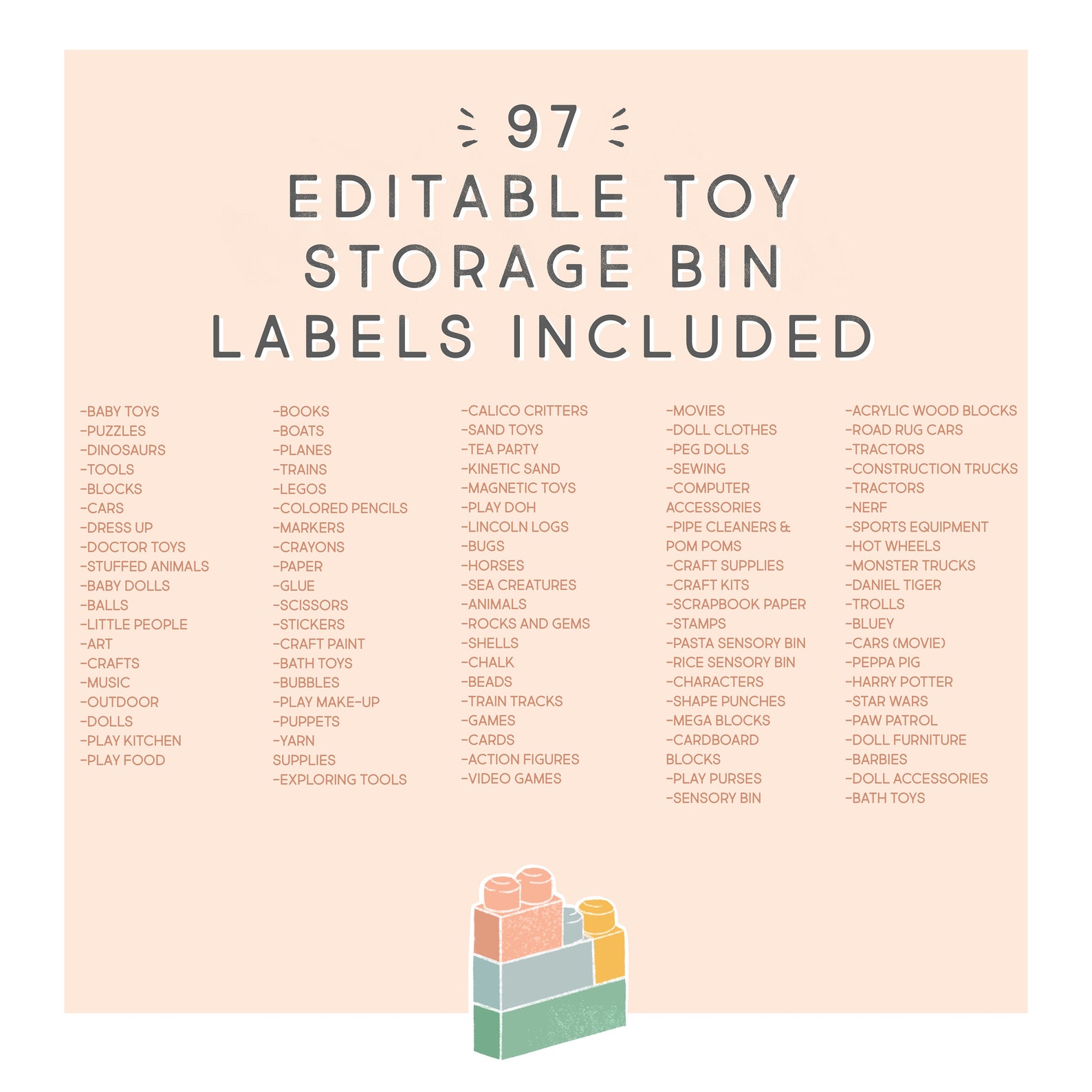 Editable Printable Toy Trofast Bin Storage Labels Visual - Etsy Canada