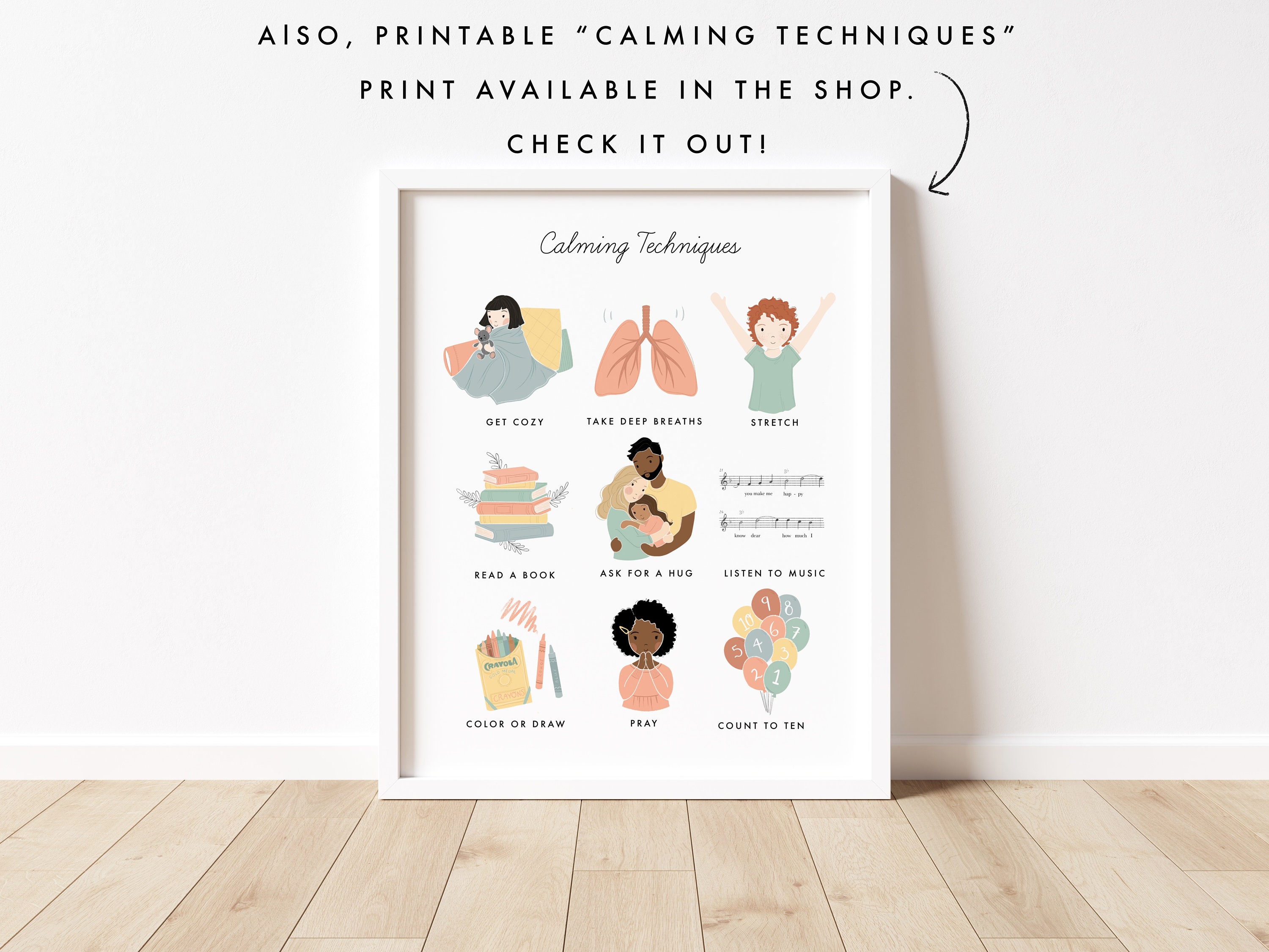 Calming Techniques Flash Cards | Calming Corner, Montessori, Education ...