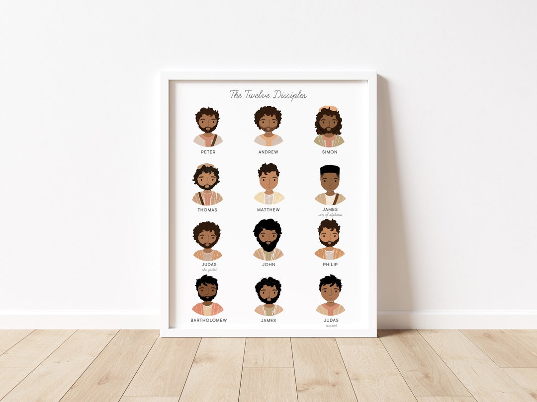 The Twelve Disciples Artwork Poster| Bible Curriculum Preschool, Jesus ...