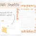 Thanksgiving Letter Template & Envelope, Im Thankful for Activity, Printable Thanksgiving ...