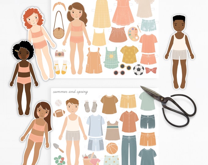 Cute Pink Clothes for Paper Dolls Printable DIY Activities for Kids - Etsy