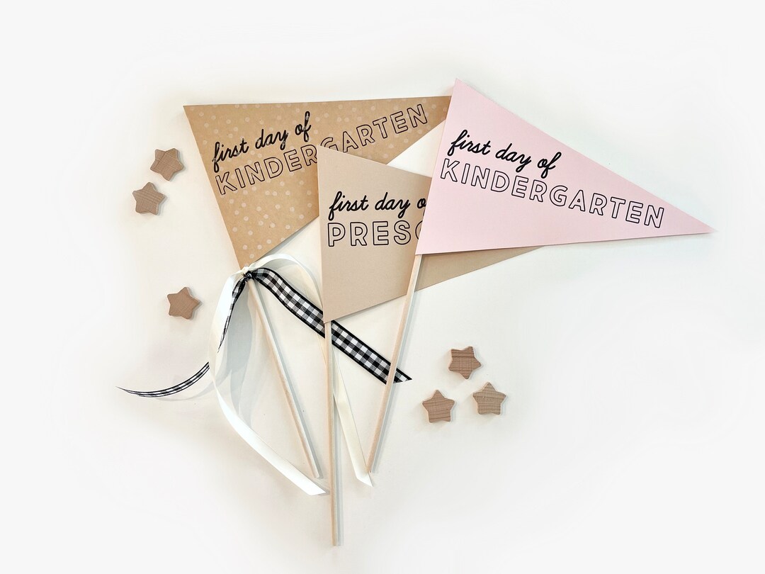 First Day of School Pennant Flag Craft, Photo Prop (digital Download ...