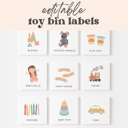 Printable Toy Organization Ikea Trofast Bin Labels - Etsy