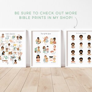 Bible Alphabet Kids Artwork Poster ABC Bible Scripture Preschool Art ...