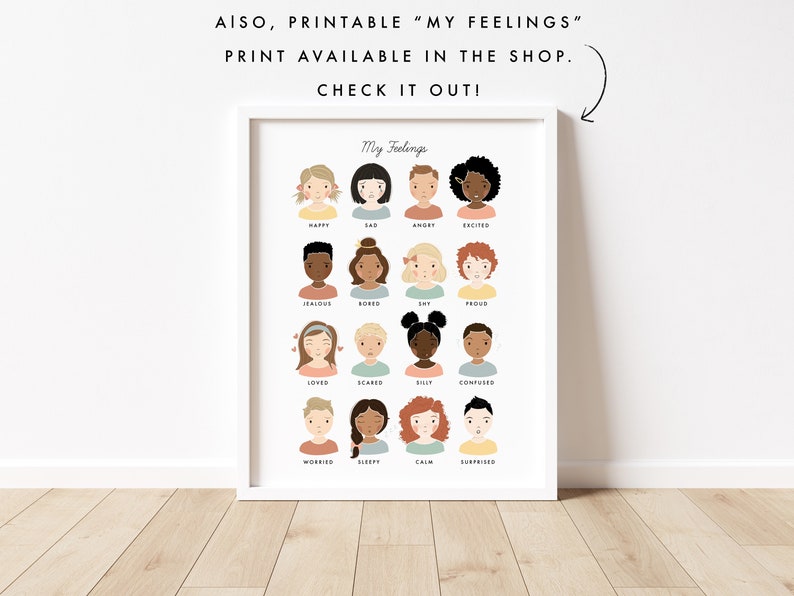 20 Feelings & Emotions Flash Cards Simple Calming Corner - Etsy