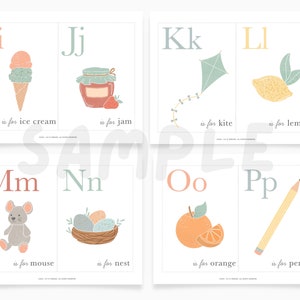 Classic Alphabet Flash Cards, Homeschool Classroom or Playroom ABC ...