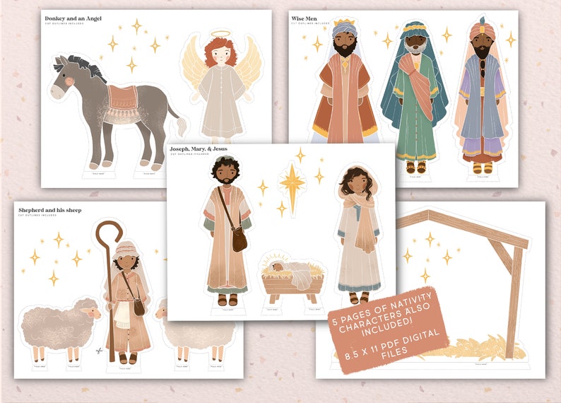 Editable Nativity Christmas Advent Scripture Cards Nativity - Etsy