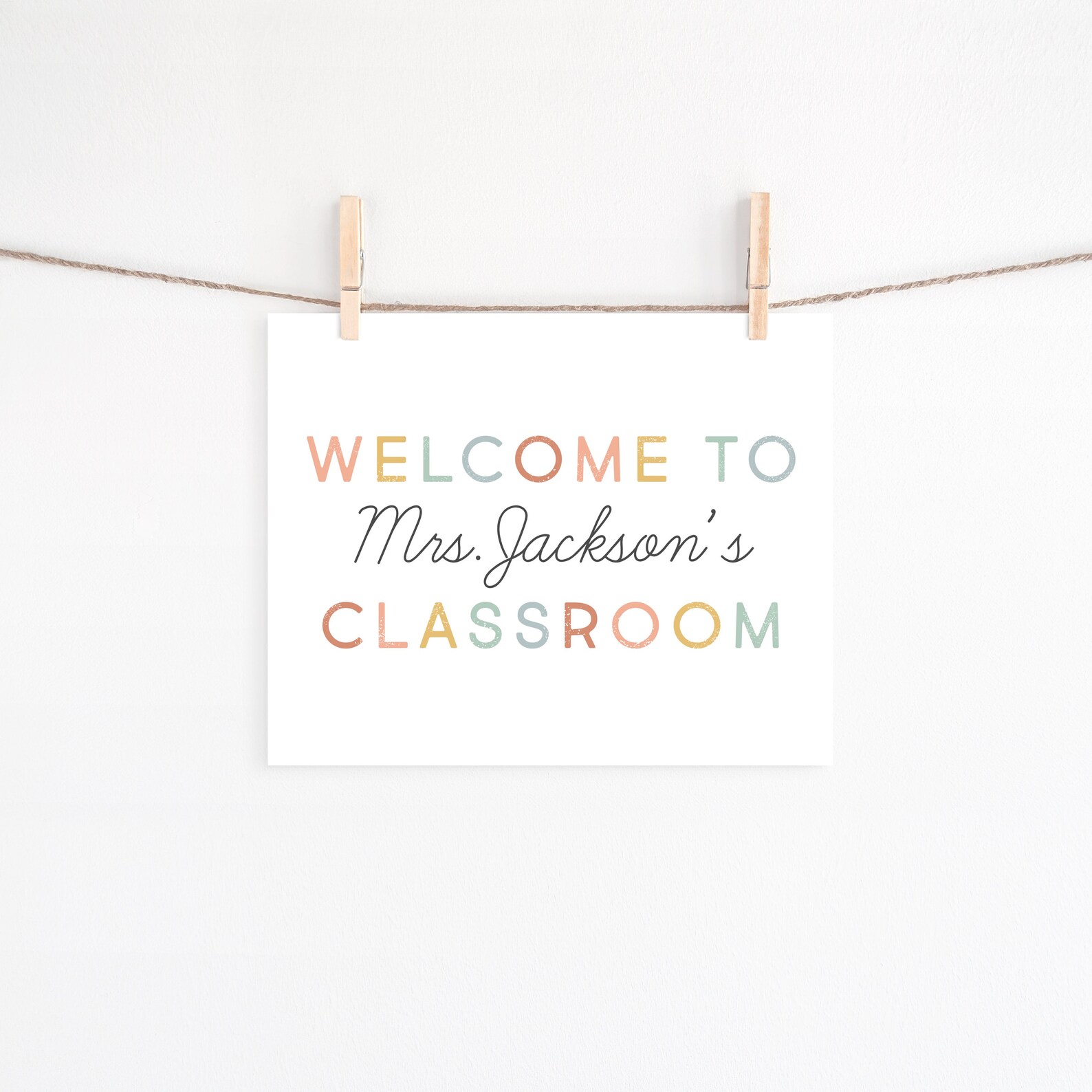 Teacher Name Door Sign Classroom Welcome Sign Kindergarten - Etsy