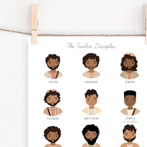 The Twelve Disciples Artwork Poster| Bible Curriculum Preschool, Jesus ...