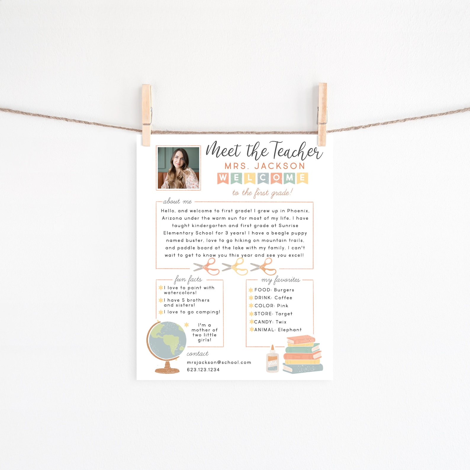 Meet the Teacher Editable Template Letter Flyer Back to - Etsy