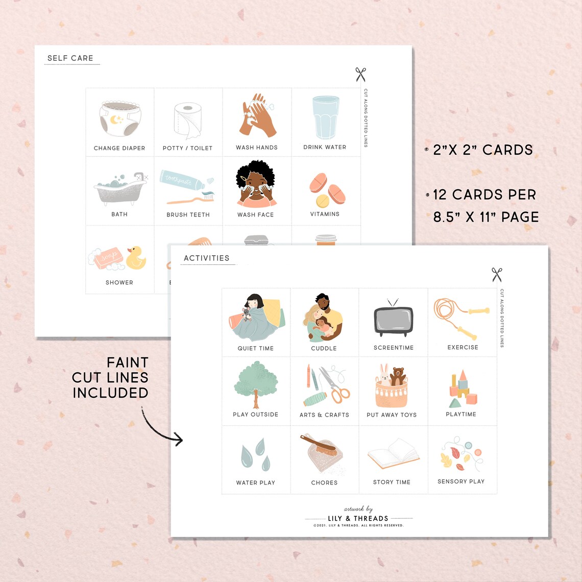 Editable Daily Routine Cards & Chart Toddler Daily Rhythm | Etsy Canada