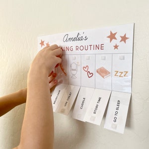 Morning & Evening Routine Flip Chart, Editable Visual Schedule ...