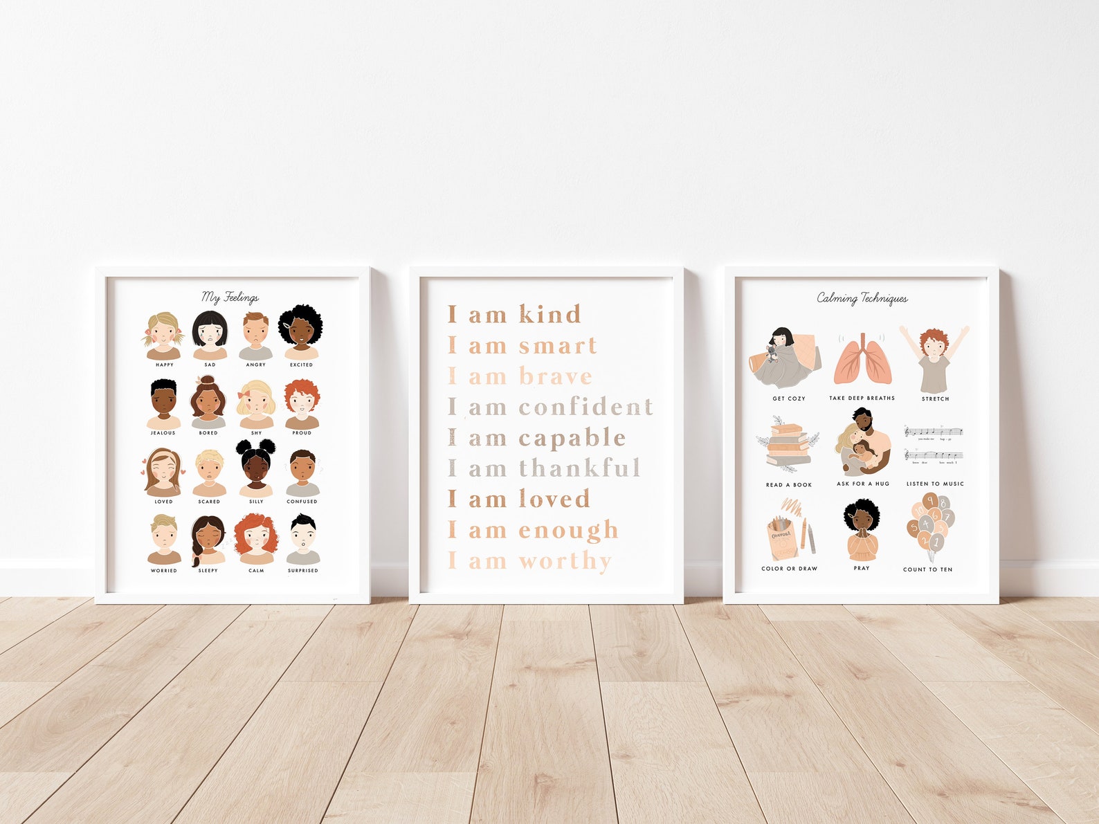 Neutral Affirmations Chart Illustration Artwork Poster - Etsy