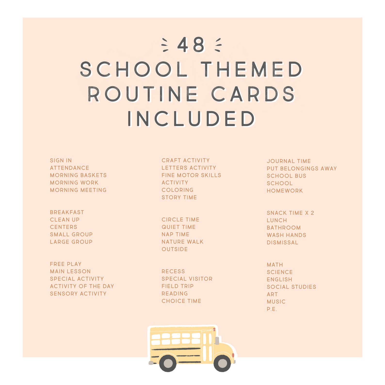 Editable School Routine Cards & Chart, Visual Daily Rhythm Schedule ...