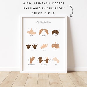 ASL American Sign Language Flash Cards | Calming Corner, Montessori ...