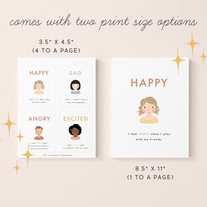 20 Feelings & Emotions Flash Cards | Calming Corner, Montessori ...