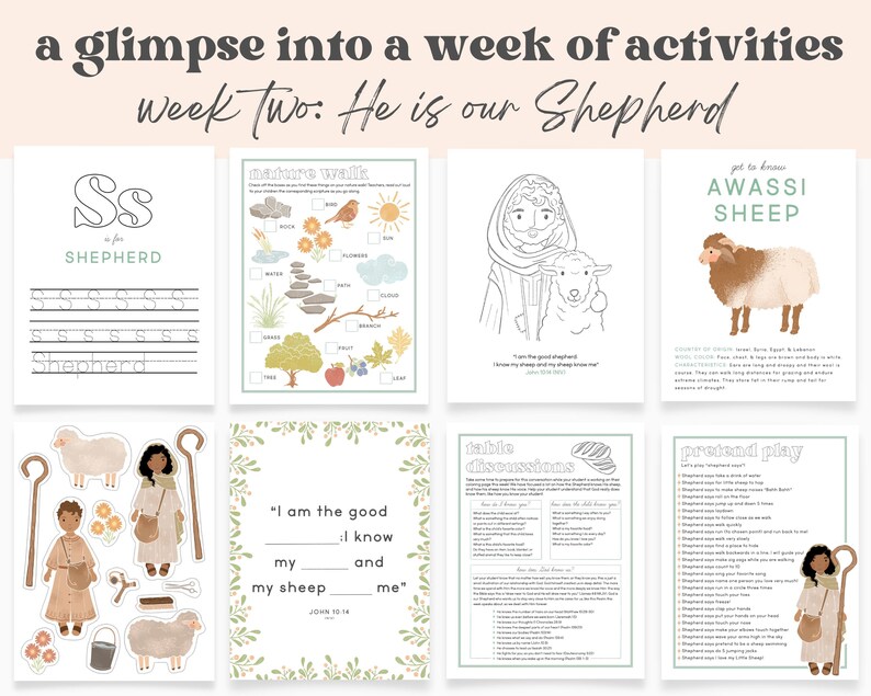 Preschool Bible Curriculum for Christian Homeschool Sunday - Etsy