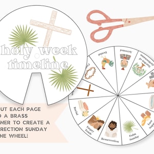 Easter Story Spinner Wheel Craft Kids, Resurrection Sunday Activity ...