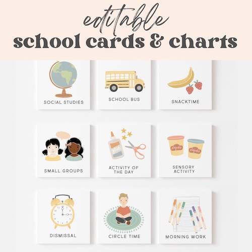 Visual Schedule Kids Daily Routine Chart Toddler Routine Chart - Etsy