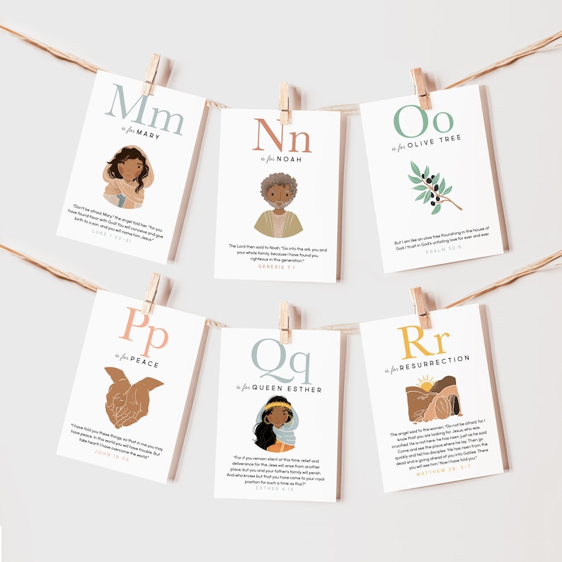 ABC Bible Scripture Flash Cards Memorization Bible Verses - Etsy Canada