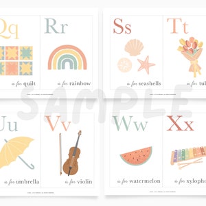 Alphabet Flash Cards, Calming Corner, Montessori, Education, Homeschool ...
