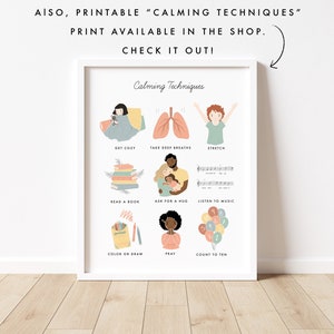 Editable Feelings Chart Illustration Artwork Poster Calming Corner ...