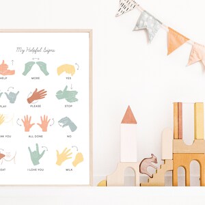 ASL Sign Language Manners & Basic Signs Color | Calming Corner ...