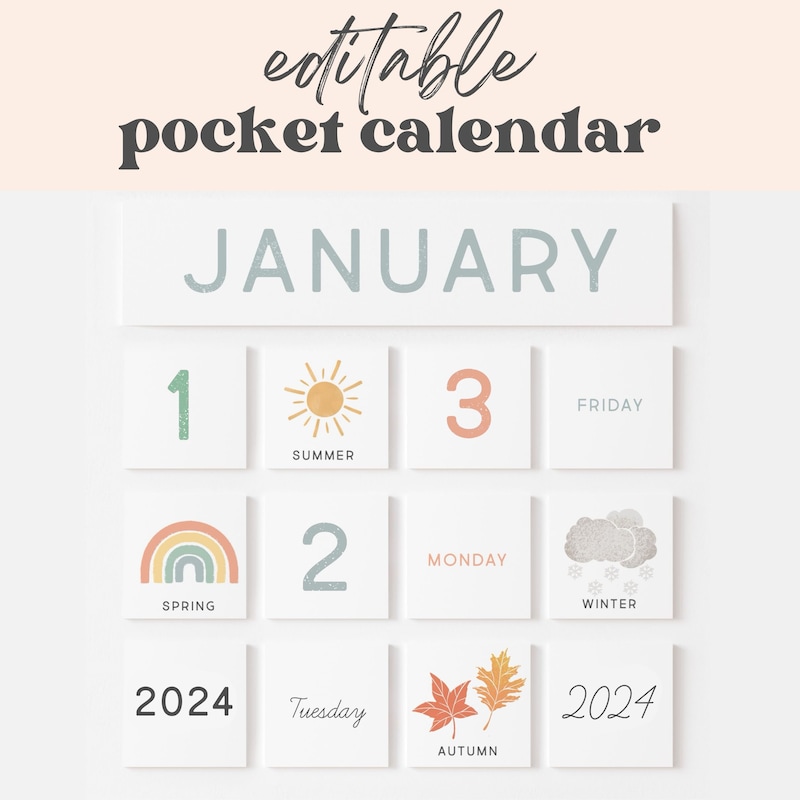 2025 2026 Pocket Calendar - Etsy