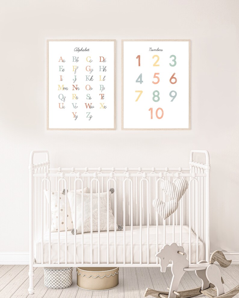 Simple Alphabet Chart Illustration Poster Calming Corner - Etsy Canada