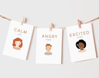 Feelings Poster, Emotions Chart, Classroom Decor, Montessori Homeschool ...