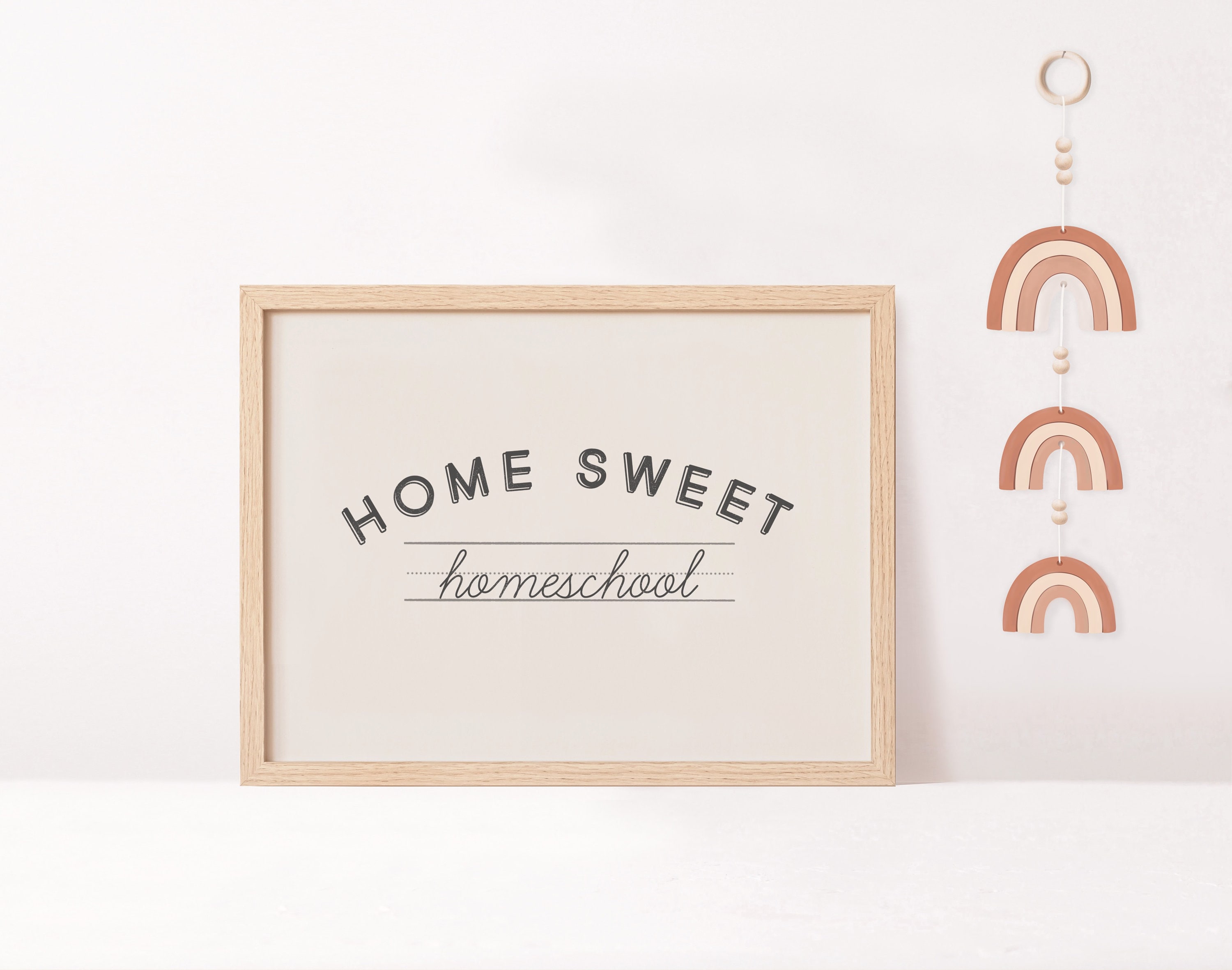 Home Sweet Homeschool Boho Neutral Poster Print Calming Corner - Etsy