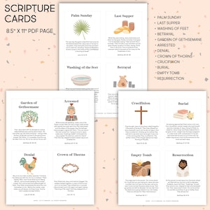 Editable Easter Scripture Cards Jesus Holy Week Kids Activity ...