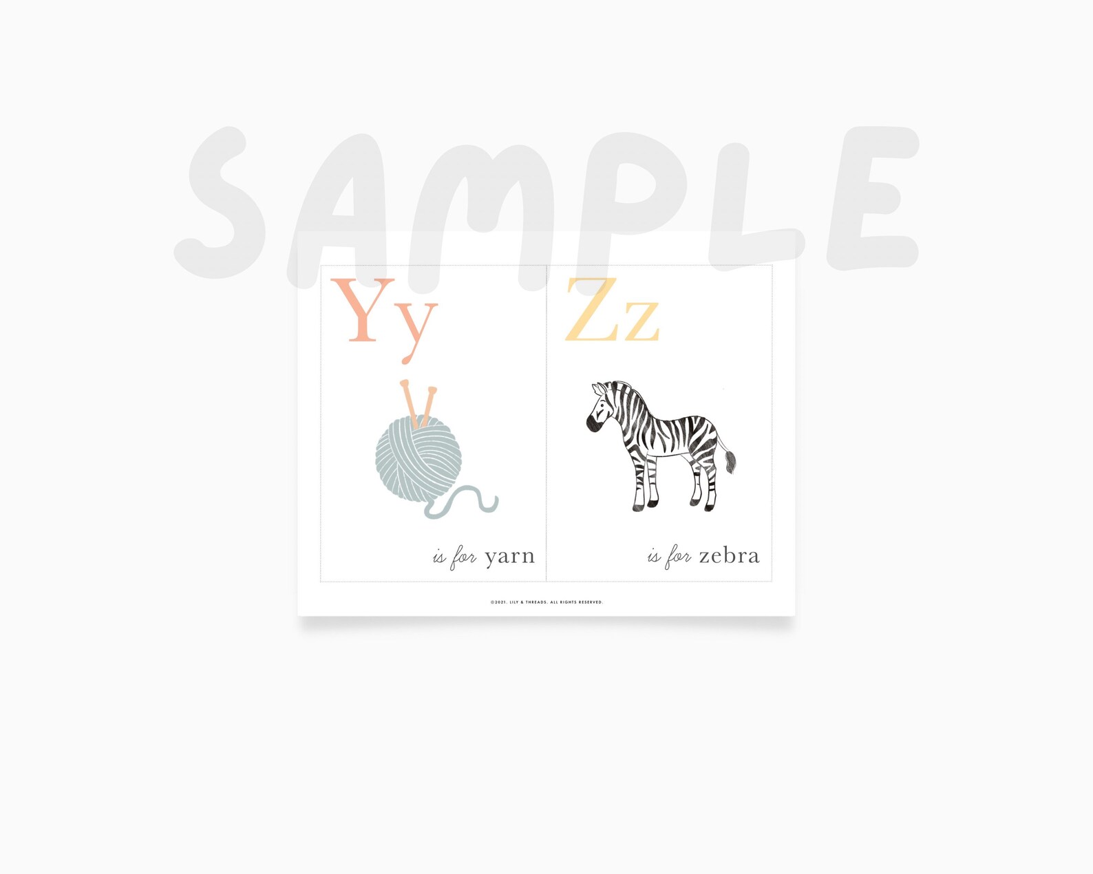 Classic Alphabet Flash Cards, Homeschool Classroom or Playroom ABC ...
